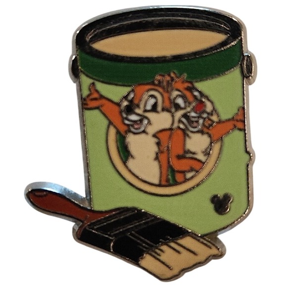 Disney | Jewelry | Disney Pin Chip Dale Paint Can Brush Hidden Mickey ...